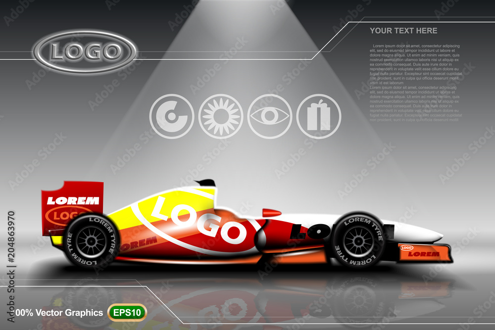 Custom Formula 1 template Stock Vector | Adobe Stock