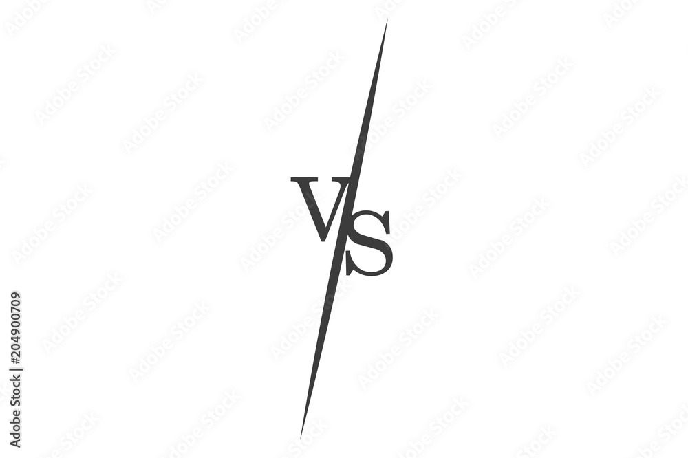 VS. One against another. versus. Stock Vector | Adobe Stock