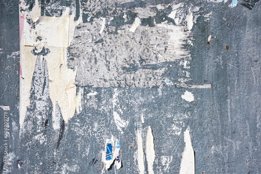 Torn paper posters from gray background Stock Photo | Adobe Stock