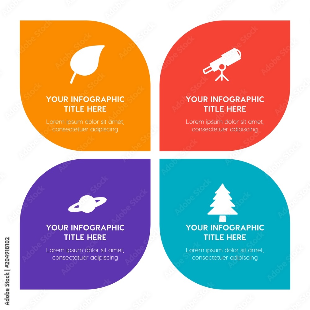 Flat health, science, nature infographic timeline template with floral ...