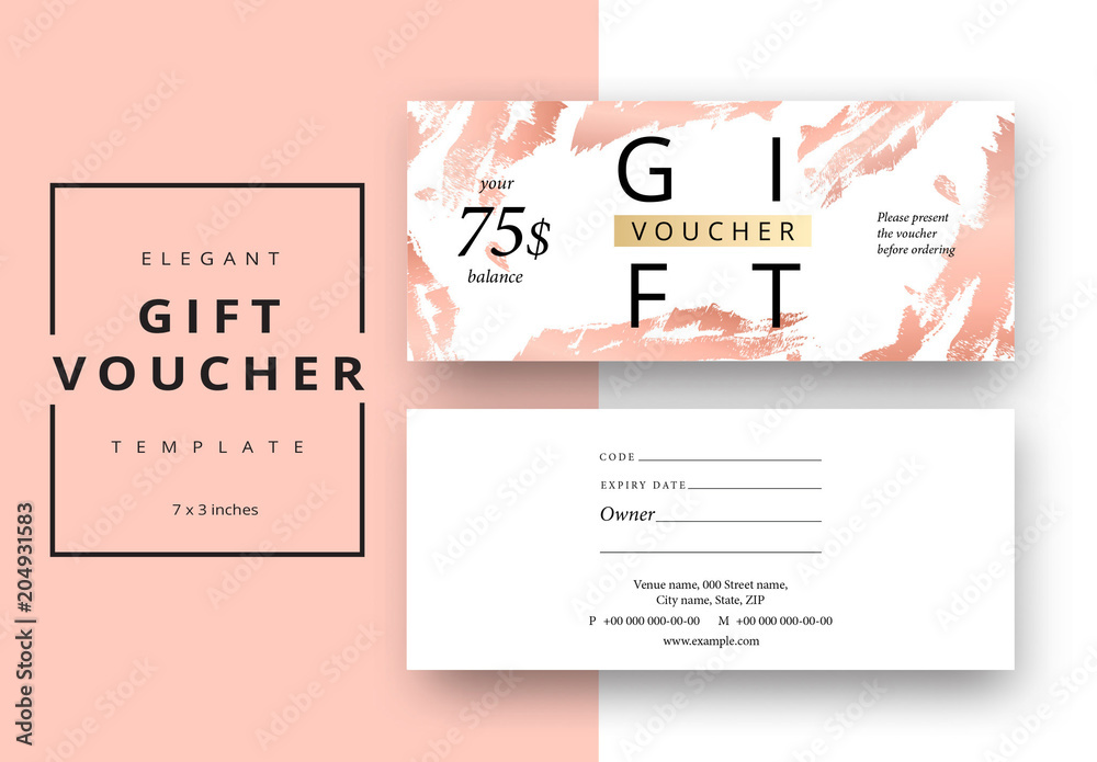 Abstract Gift Voucher Layout Stock Template | Adobe Stock