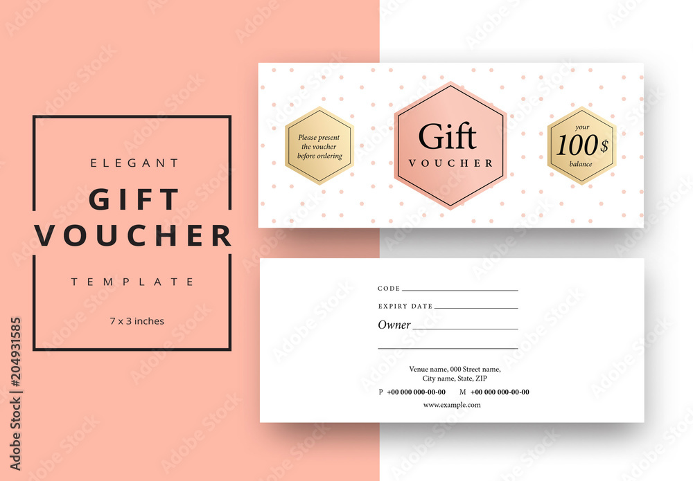 Abstract Gift Voucher Layout Stock Template | Adobe Stock