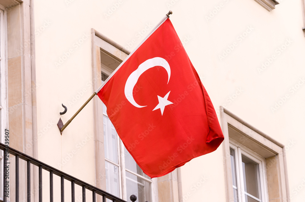 flaga Turcji Turcja Stock Photo | Adobe Stock