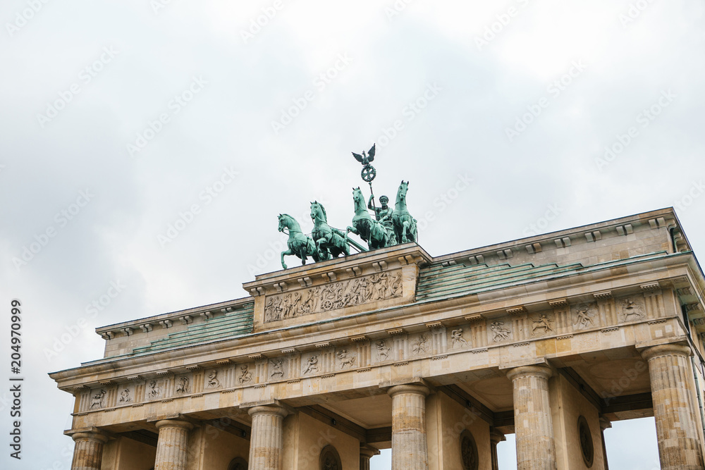 Brandenburg gate in Berlin, Germany or Federal Republic of Germany ...