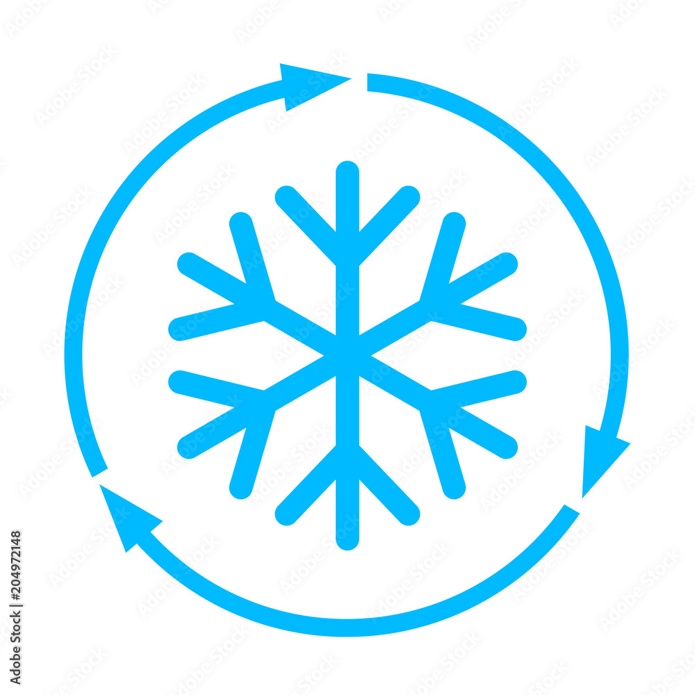 Abstract freezing vector flat icon Stock Vector | Adobe Stock
