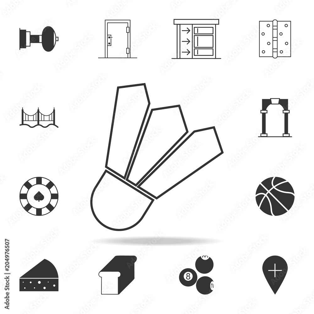 shuttlecock icon. Detailed set of web icons and signs. Premium graphic ...