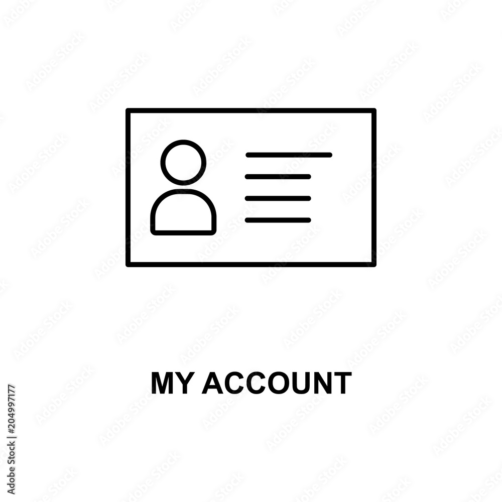 my account icon. Element of simple web icon with name for mobile ...