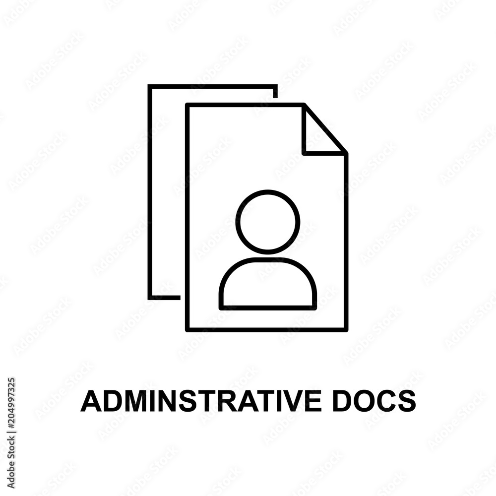 administrative documents icon. Element of simple web icon with name for ...