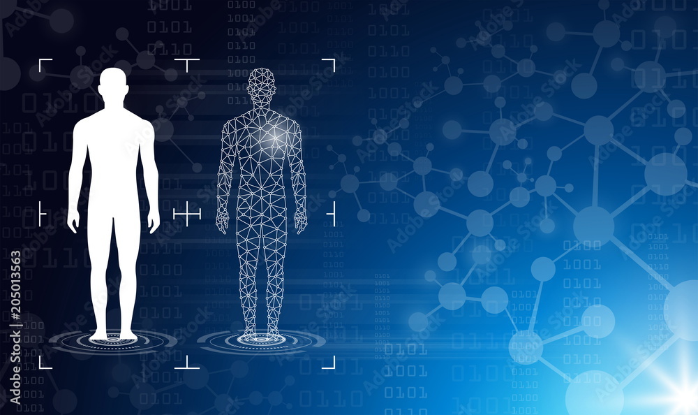 Vecteur Stock abstract background technology concept in blue light ...