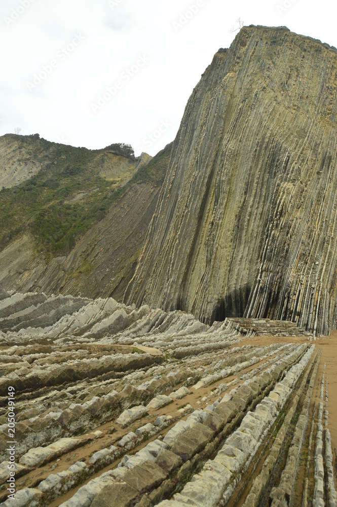 Geological Formations In Beach And Mountain Of Flysch Type Geopark ...