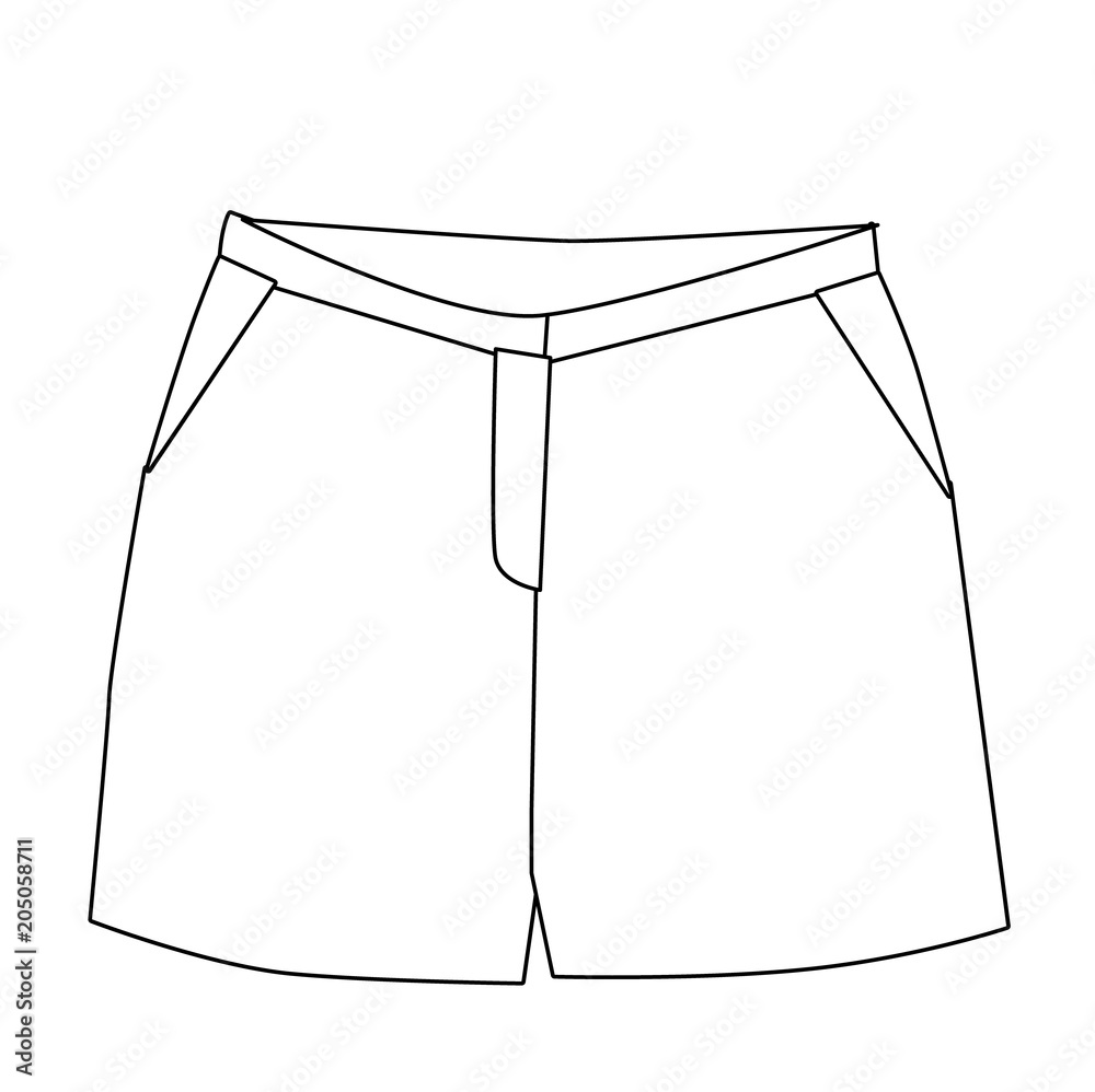 isolated sketch female shorts Stock Vector | Adobe Stock