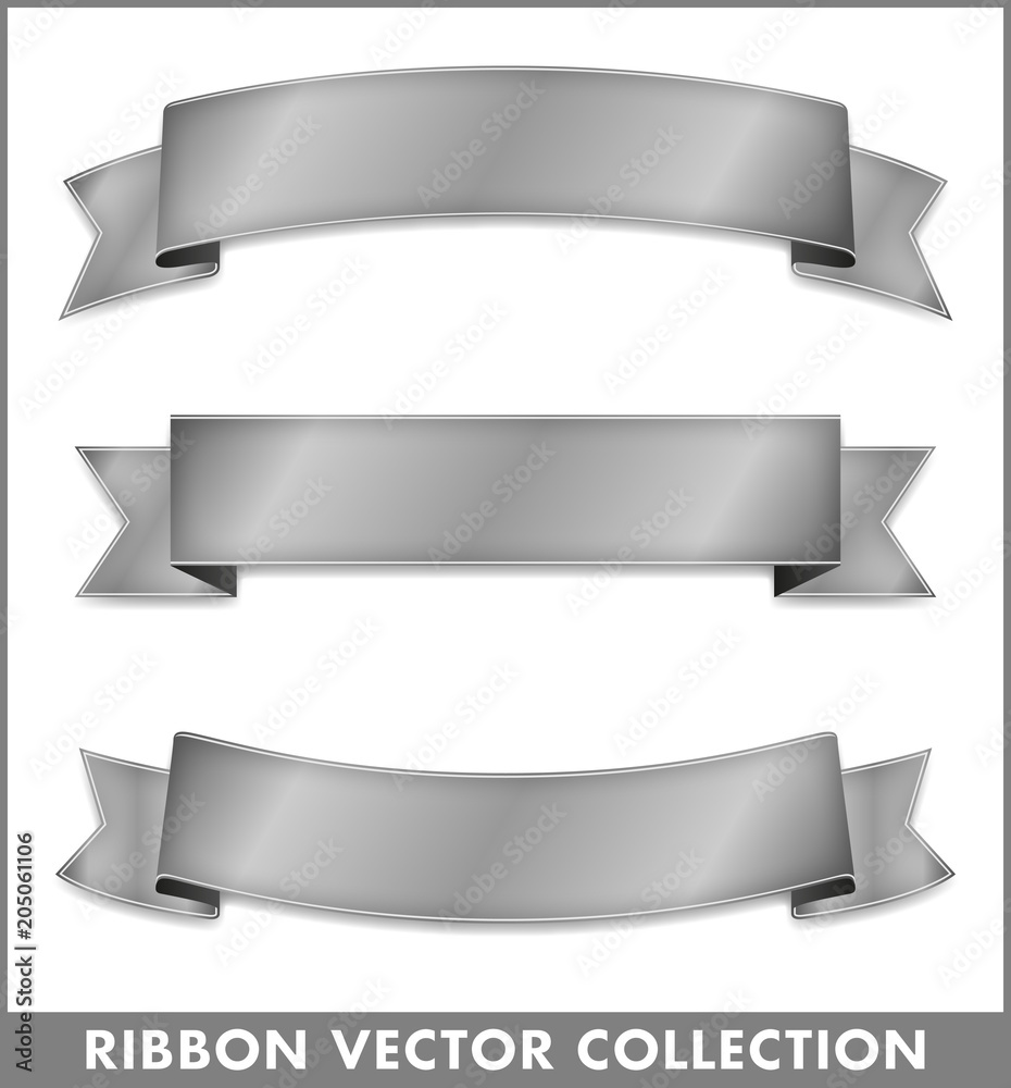 Silver Ribbon Vector