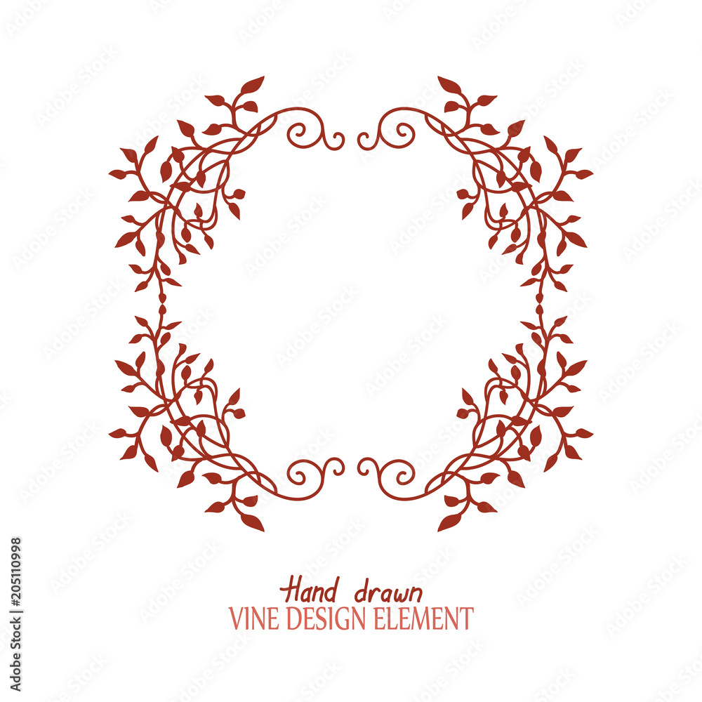 elegant climbing ivy vines in a beautiful frame design vector for ...