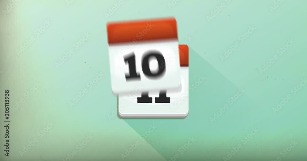 Calendar Ripping Off Pages 1 to 31/ Motion graphic animation of a ...