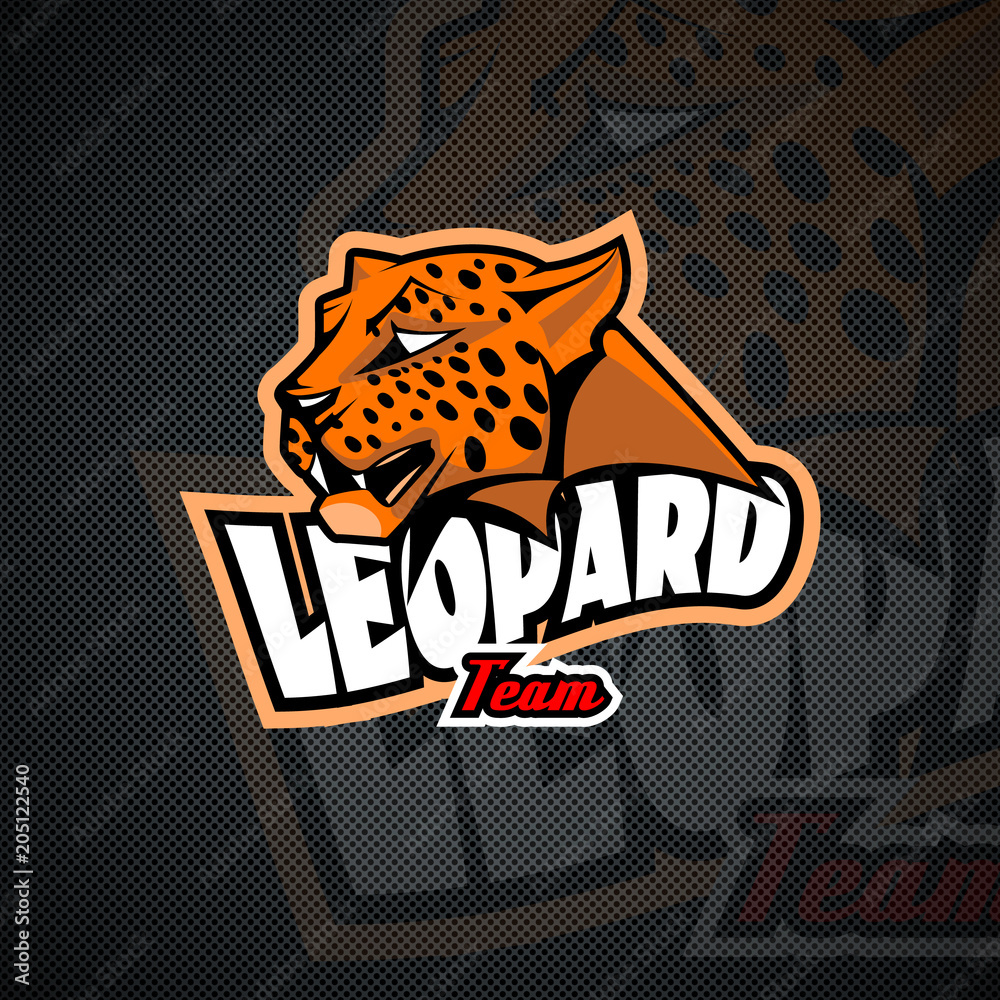 Leopard head logo template. Stock Vector | Adobe Stock