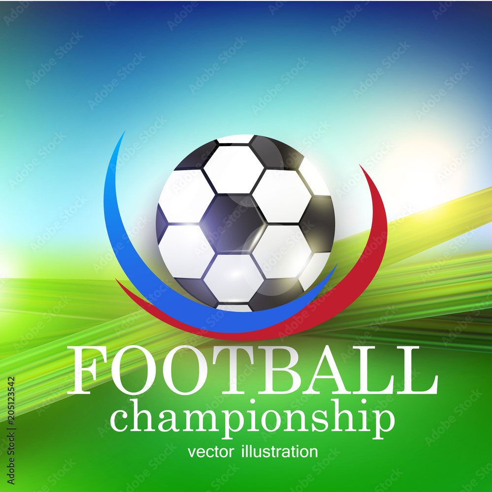 Football abstract background. Design template for Football championship ...