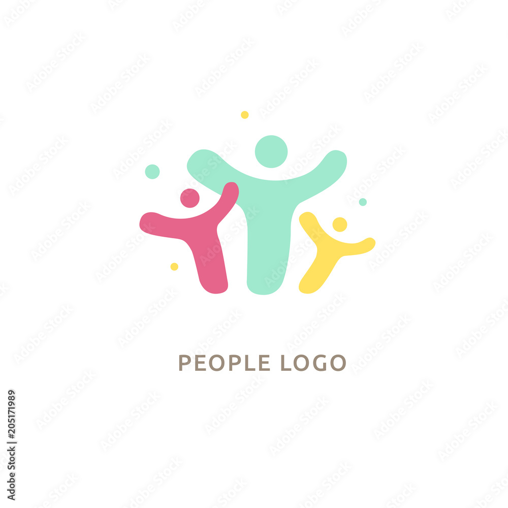 Abstract community logo icon vector design. Creative agency, social ...