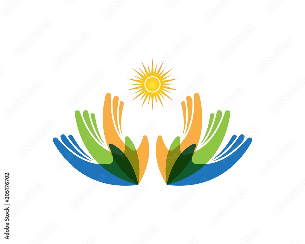 Hand community logo template Stock Vector | Adobe Stock