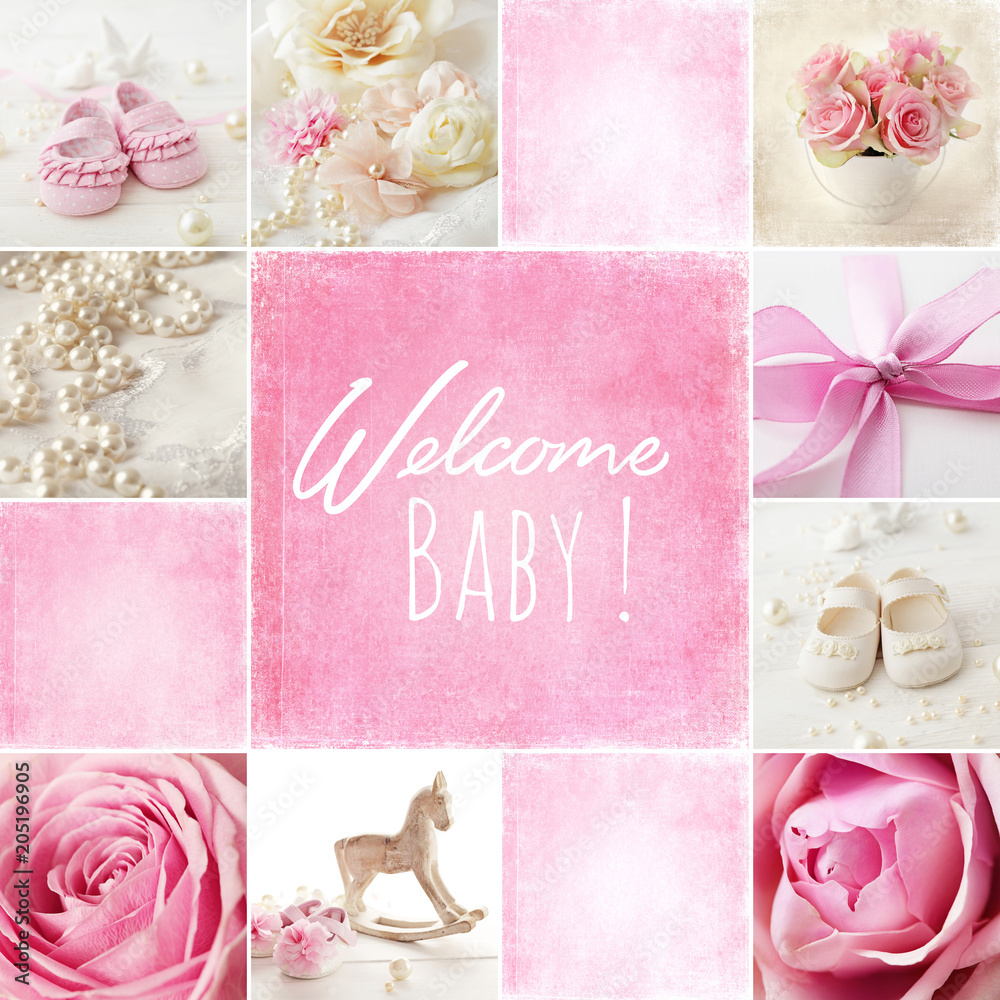 baby birth collage Stock Photo | Adobe Stock