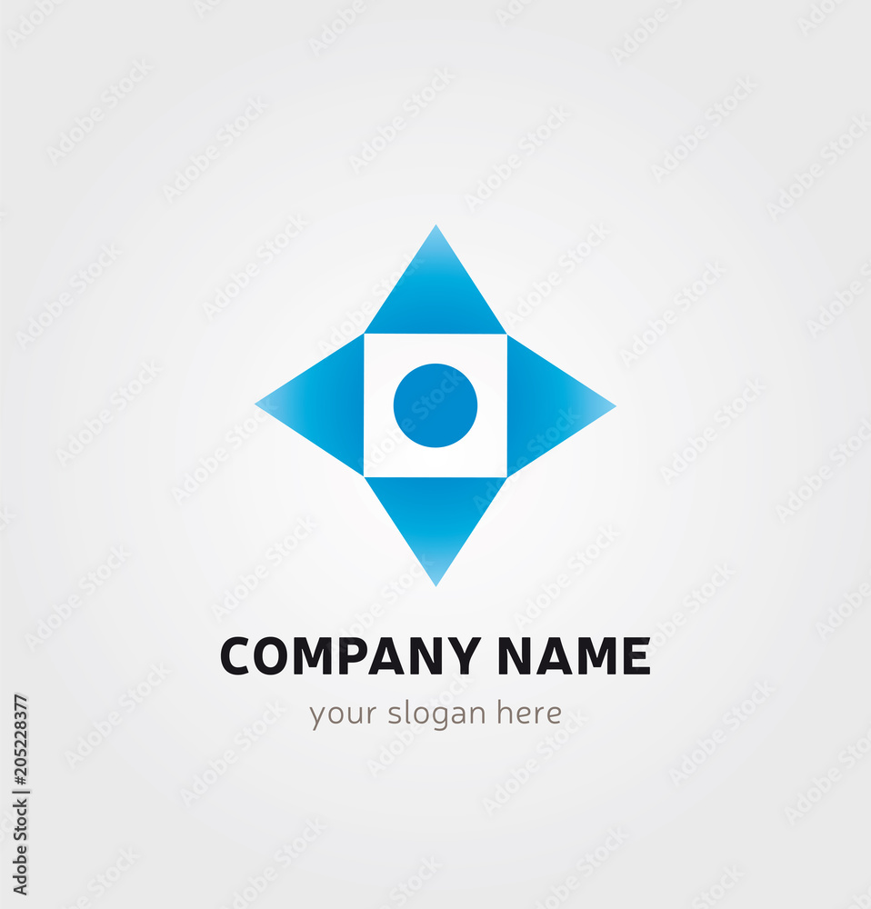 Vecteur Stock Logo Point Carré Flèches Icone Marque - Position ...