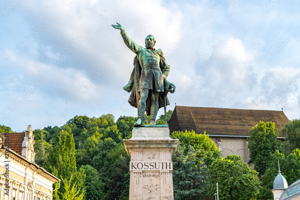 Statue of Lajos Kossuth in Miskolc, Hungary. He was one of the most ...