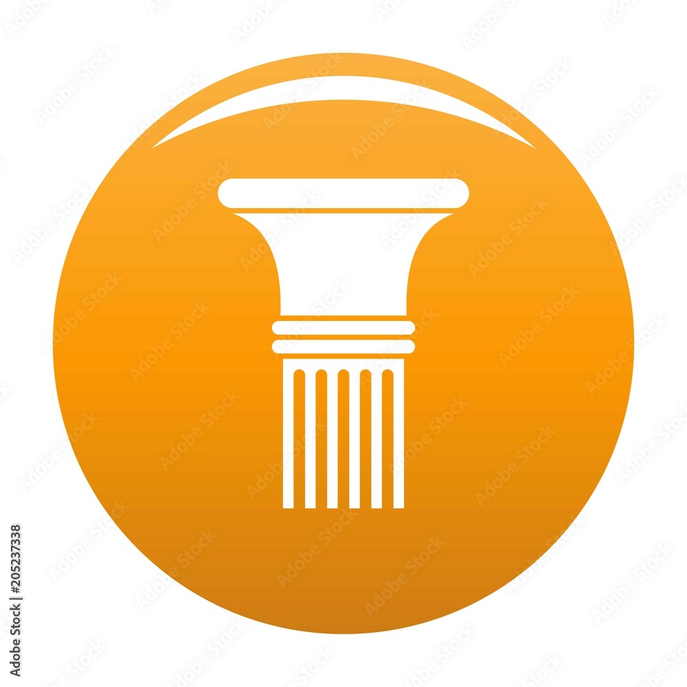 Fluted column icon. Simple illustration of fluted column vector icon ...