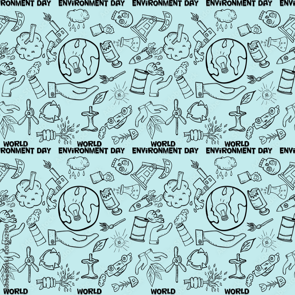 seamless pattern_2_contour of elements for design various objects of ...