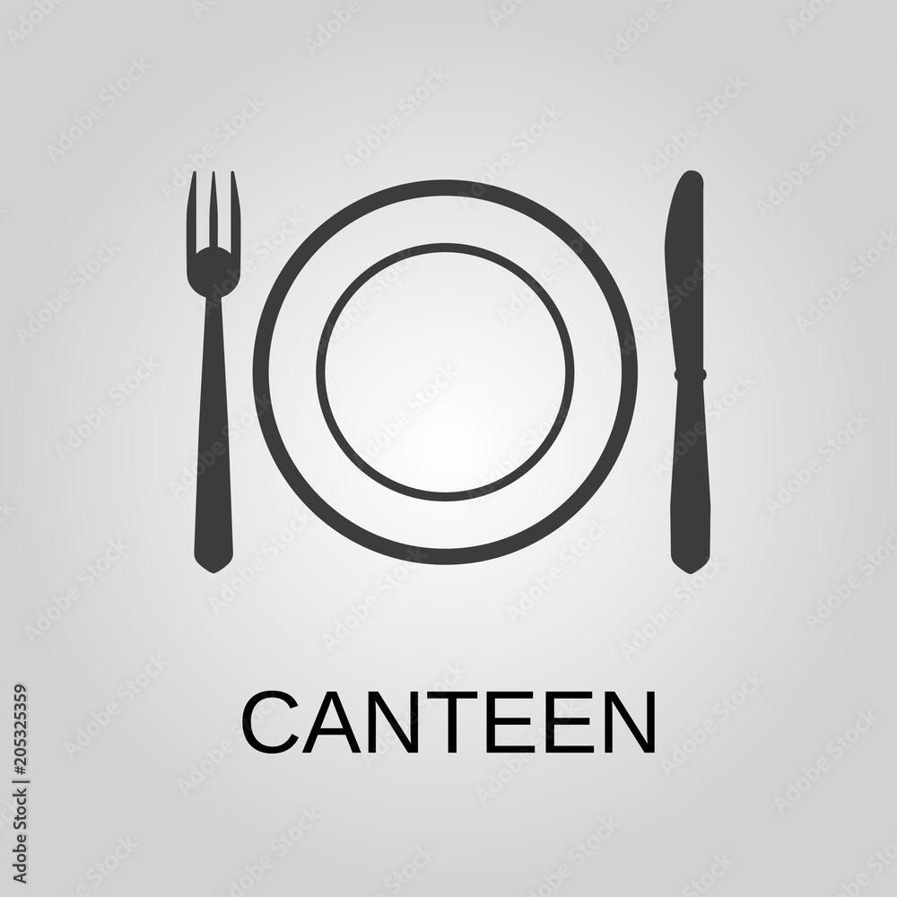 Canteen cell icon. Canteen symbol. Flat design. Stock - Vector ...