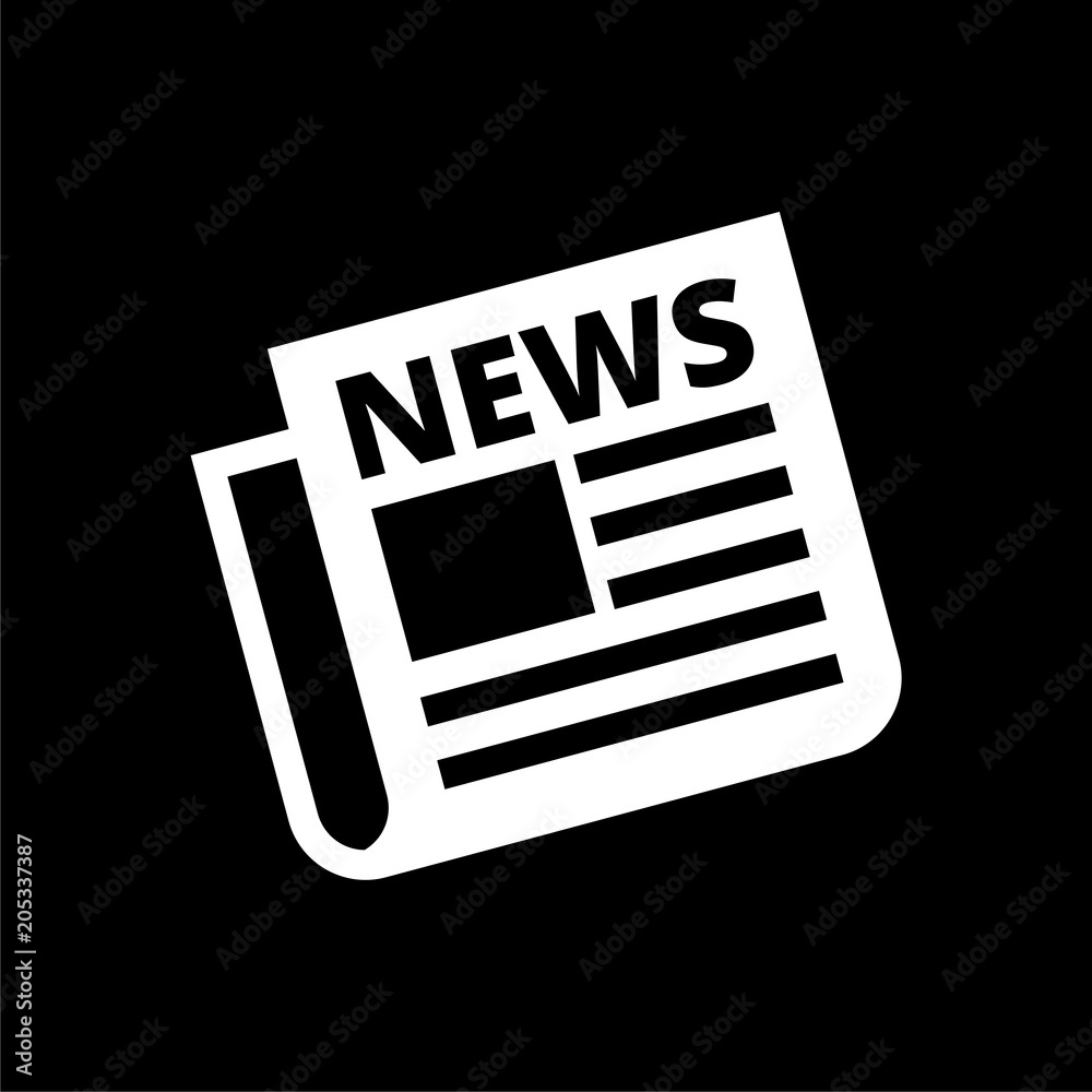 Black Newspaper Icon