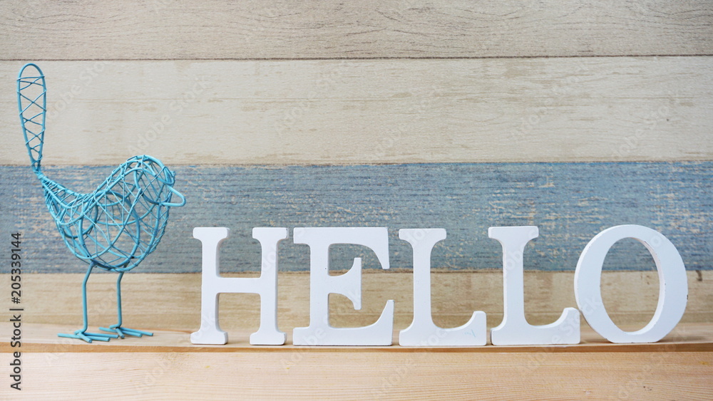 hello alphabet letter with space background Stock Photo | Adobe Stock