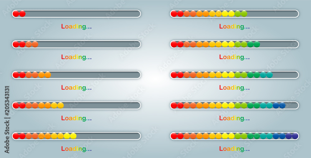 Vetor de Colorful rainbow dot circle in bar chart for download ...