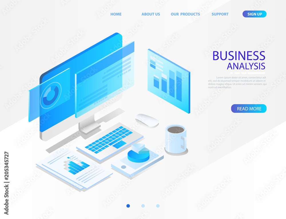 business analysis system. vector illustration Stock Vector | Adobe Stock