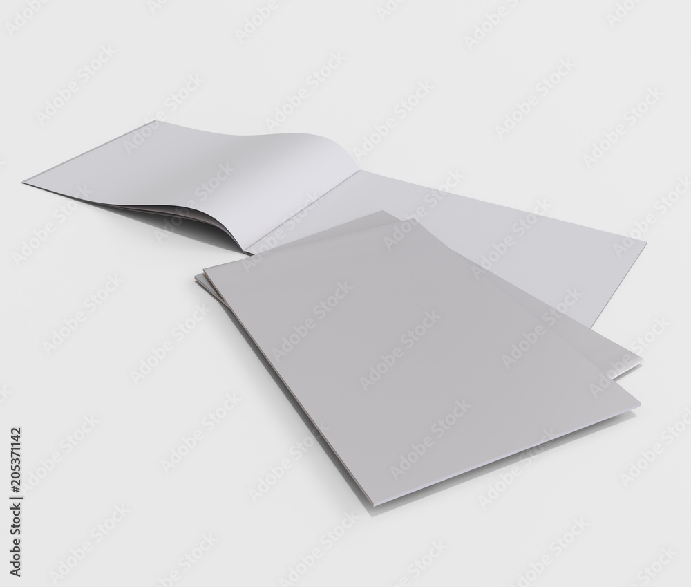 Blank White Catalog Or Magazine Stock Illustration | Adobe Stock