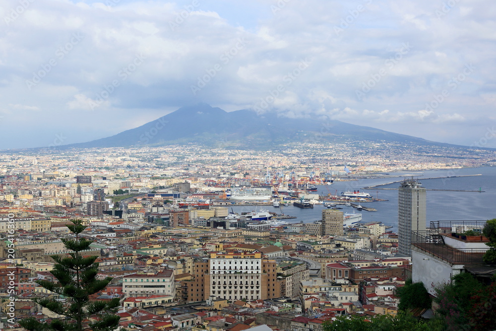 Veduta panoramica di Napoli dal Vomero Stock Photo | Adobe Stock