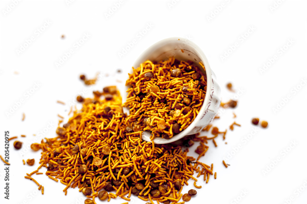 Popular Indian & Gujarati dish Dal muth or DAL MOOTH in a glass bowl ...