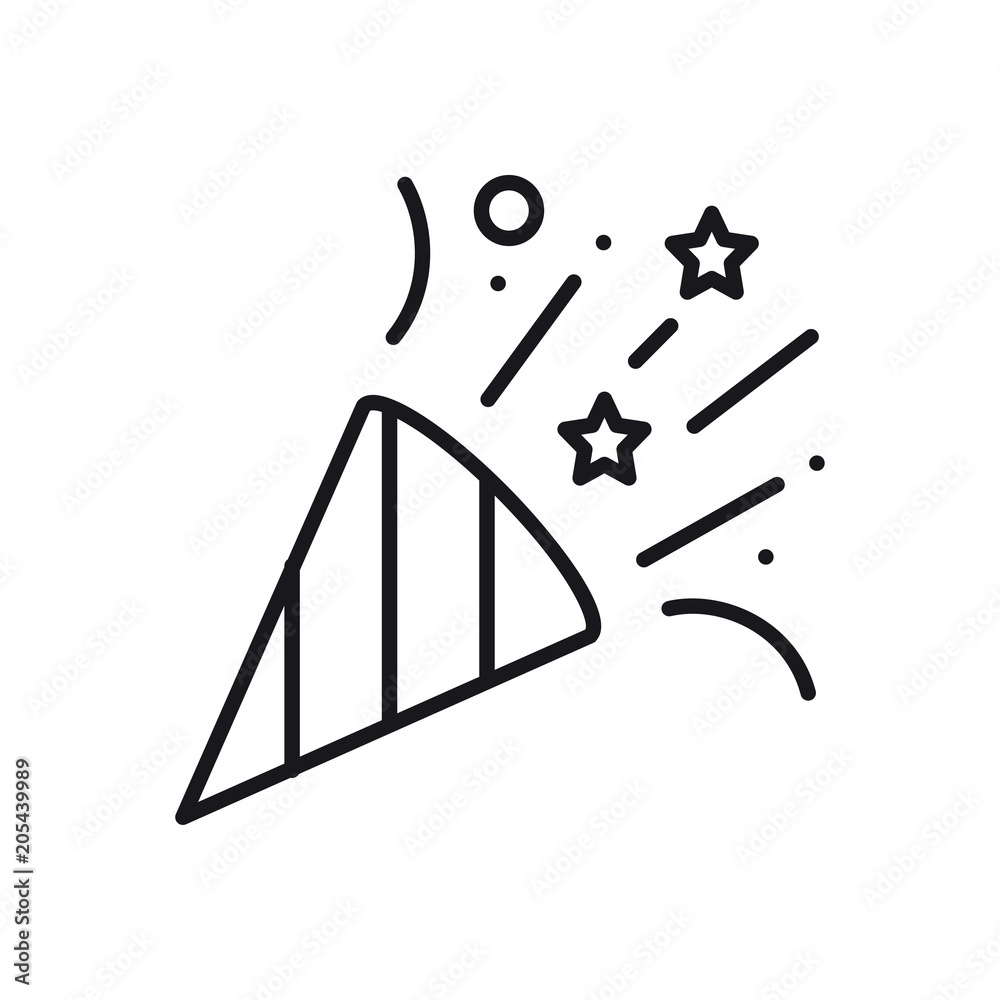 Confetti, tinsel icon. Falling tiny pieces. Party celebration birthday ...