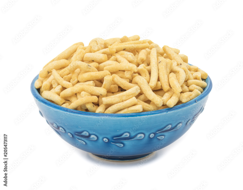 Foto de Indian Spicy Namkeen Food Ghatiya also know as Ganthiya or ...