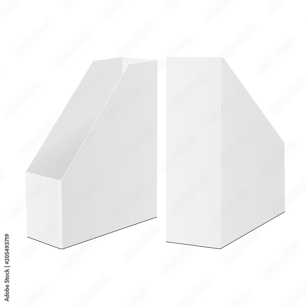 File holder mock up. Document dispenser isolated on white background ...