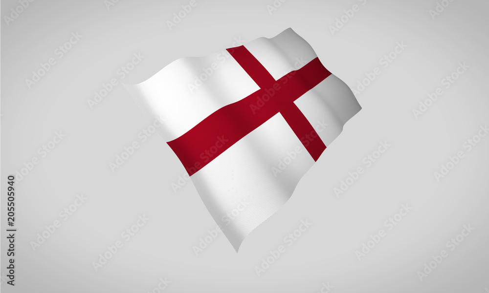 England Flag Waving Animation