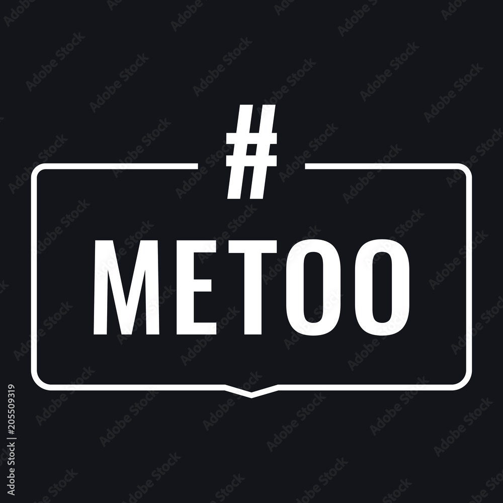 Me too. Badge, stamp with hashtag icon. Flat vector illustration on ...