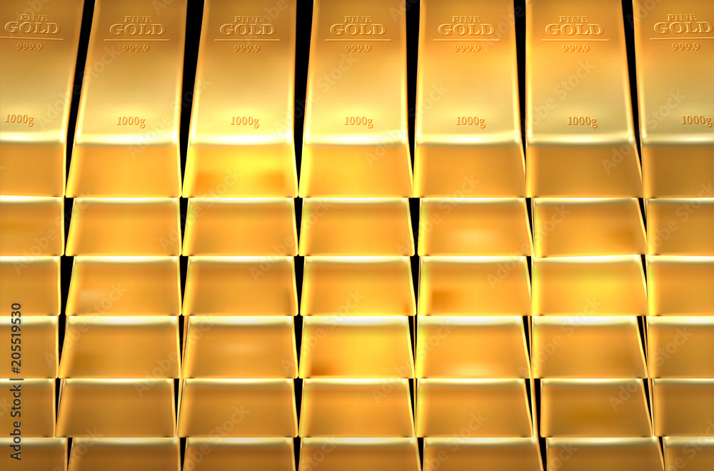 Background from shiny gold bars Stock Vector | Adobe Stock