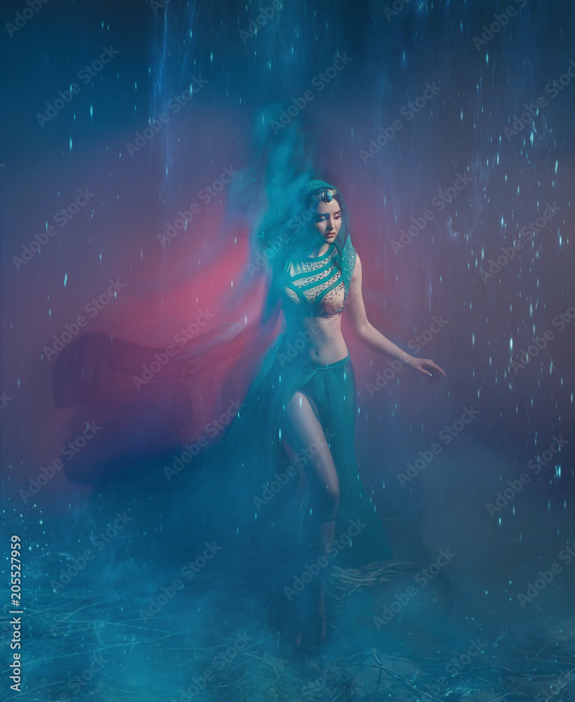 A girl in oriental attire, Queen of the storm. Princess Jasmine. The ...