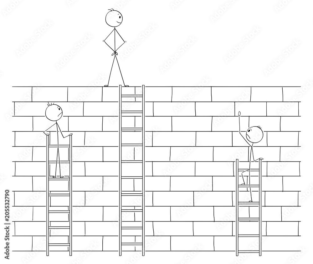 Cartoon stick man drawing conceptual illustration of businessman ...