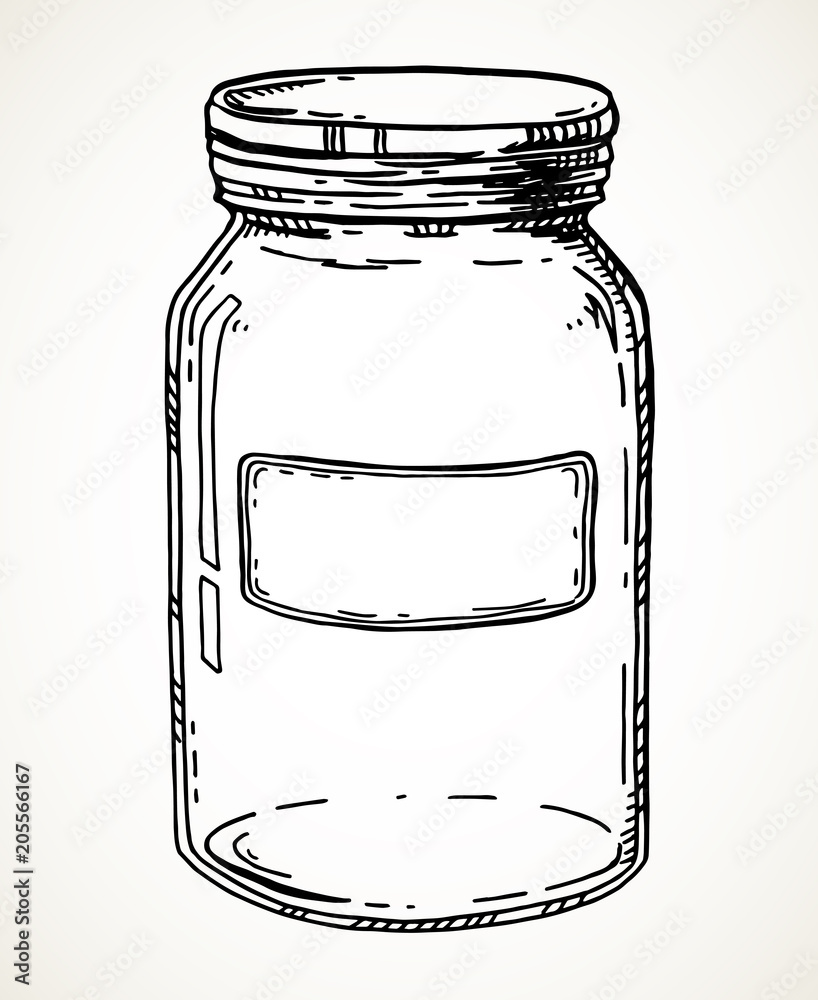 Hand drawn jar Stock Vector | Adobe Stock