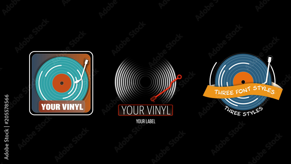 Vinyl Record Titles Stock Template | Adobe Stock