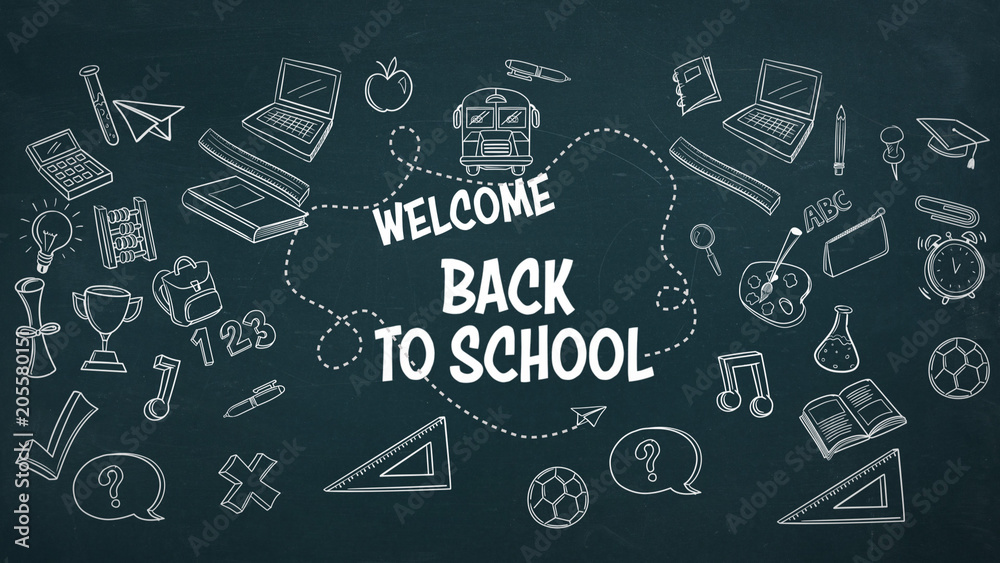 School Chalkboard Titles Stock Template | Adobe Stock
