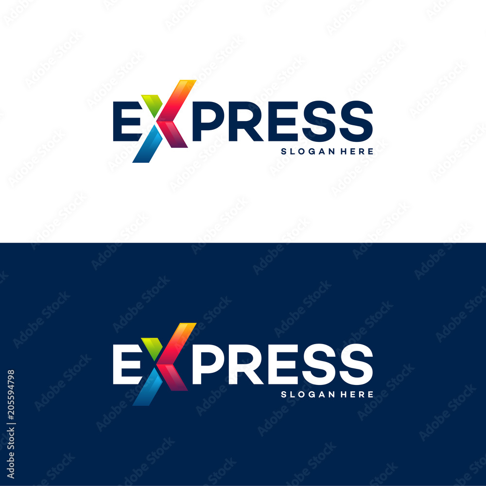 Fast Forward Express logo designs vector, Modern Express logo template ...