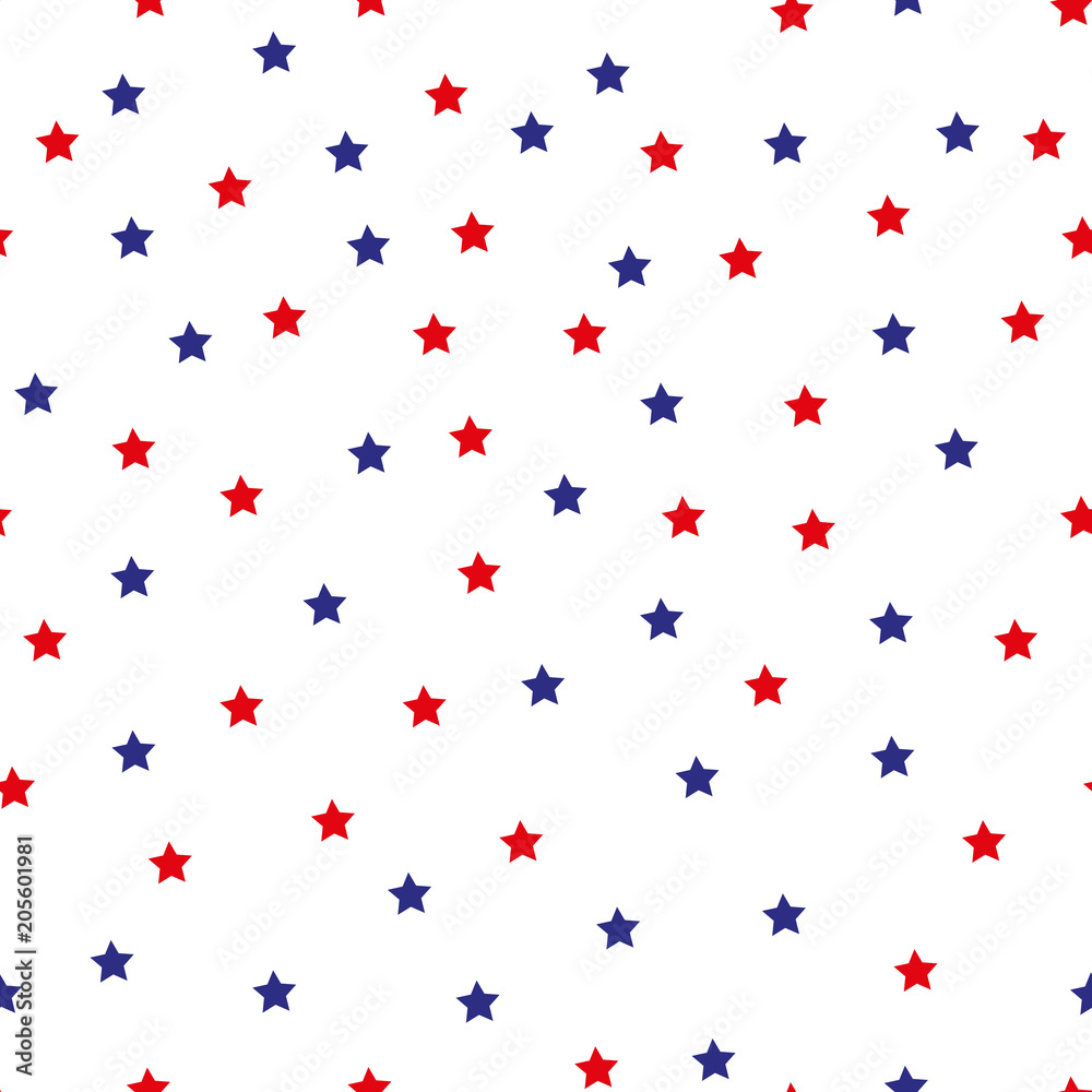 White Patriotic Stars