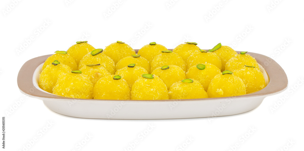 Indian Traditional Yellow Sweet Food Coconut Laddoo Also Know As ...