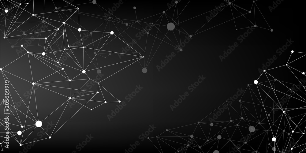 Network Connecting dot polygon background : Concept of Network ...